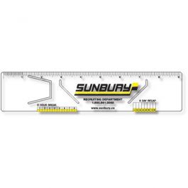 Logbook Ruler .020 Clear Co-Polyester Plastic, (2" x 9.25"), Screen ...
