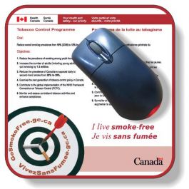 Slimline Mousemat / non-slip textured vinyl (7.625" x 7.625") 4CP & white | ArtechPro ...