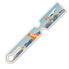 White Vinyl Plastic Econo Luggage Tag (1.875" x 11.25"), Digital 4CP ...