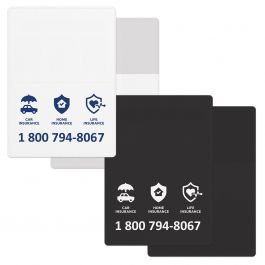 Econo Vinyl Wallet business card holder, white or black vinyl - closed ...